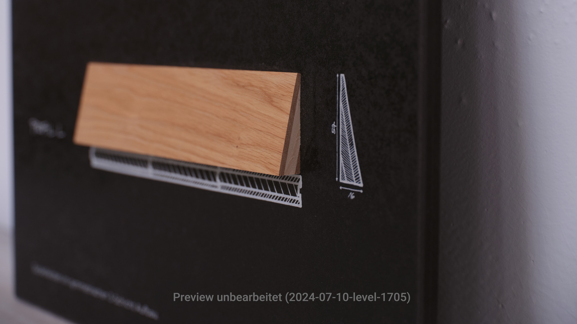 Wall-flush skirting board Profile L