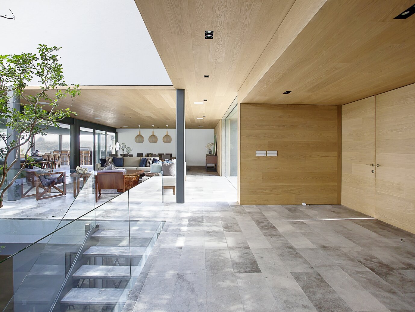 Wooden wall and ceiling cladding