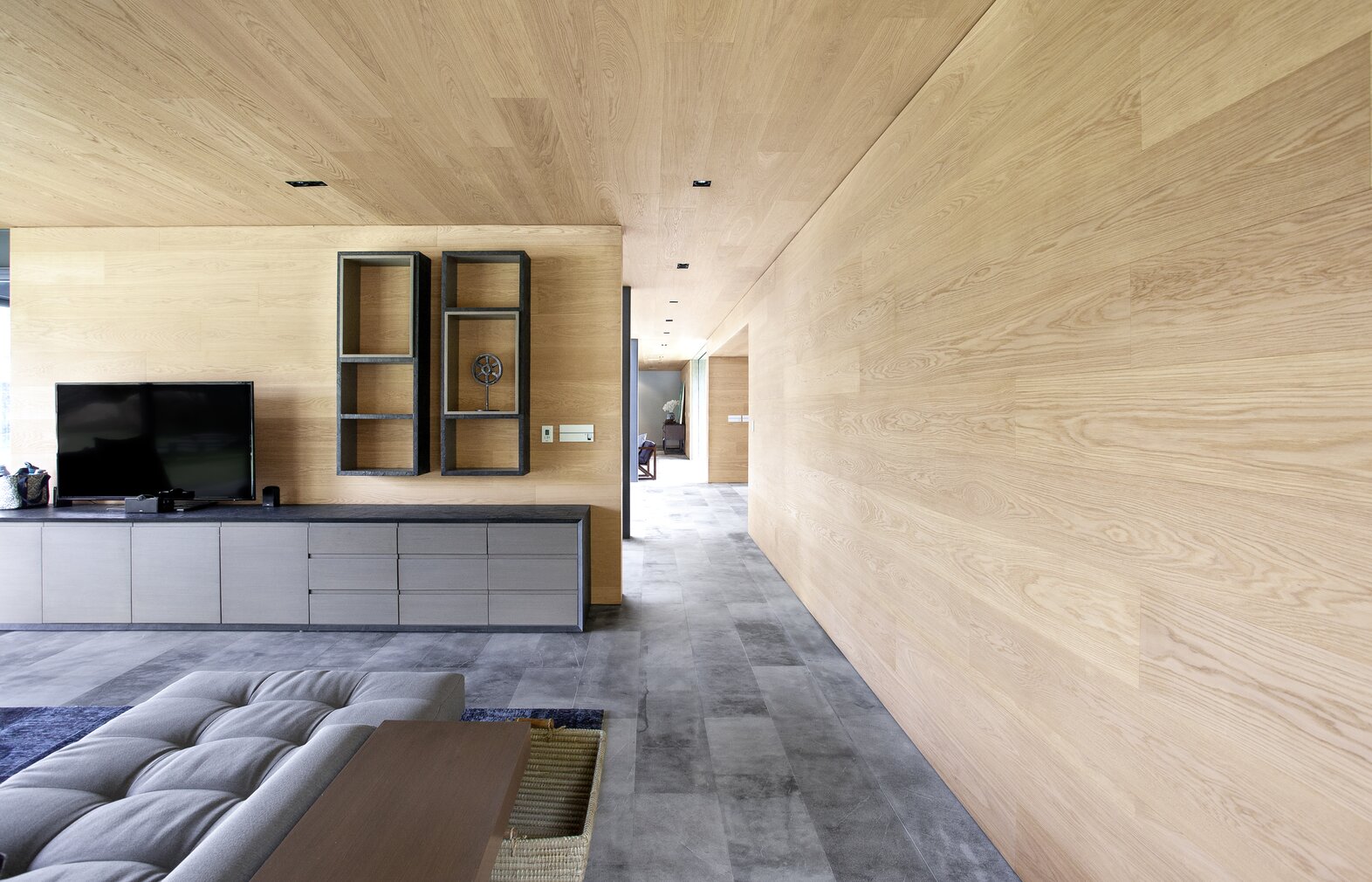 Wooden wall and ceiling cladding