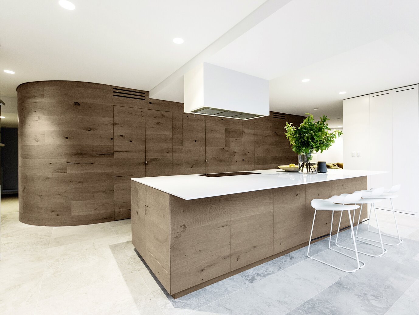 mafi Flex: curved natural wood planks