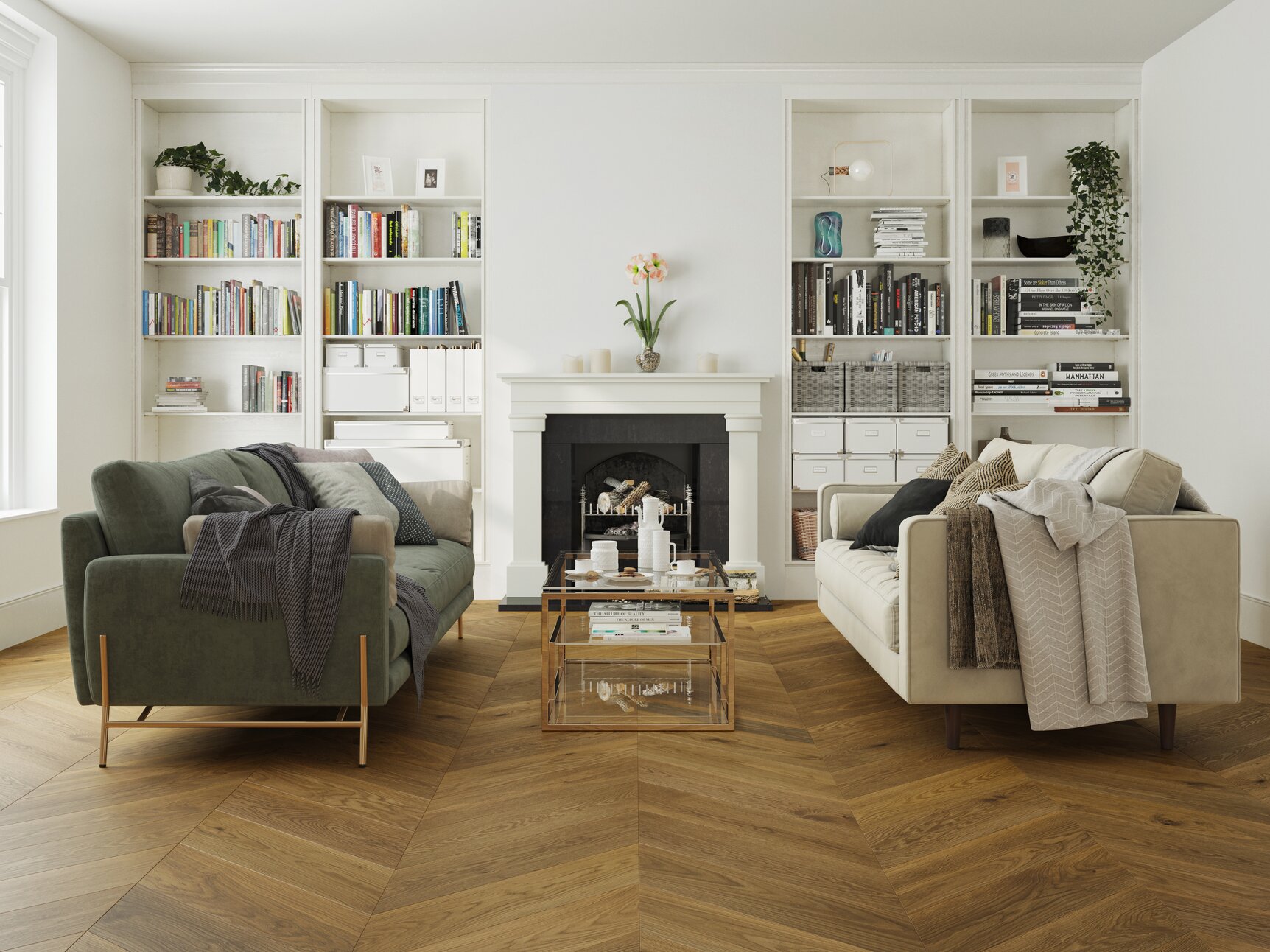 Dark oak parquet from mafi